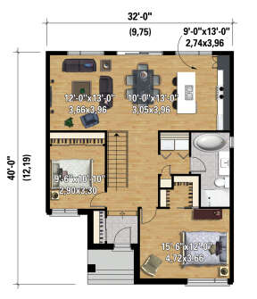 Modern Plan - 1,148 Square Feet, 2 Bedrooms, 1 Bathroom | Floor Plan ...