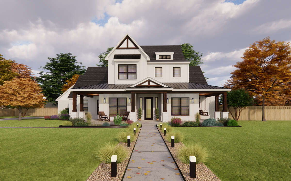Modern Farmhouse Plan - 2,586 Square Feet, 3 Bedrooms, 2.5 Bathrooms ...
