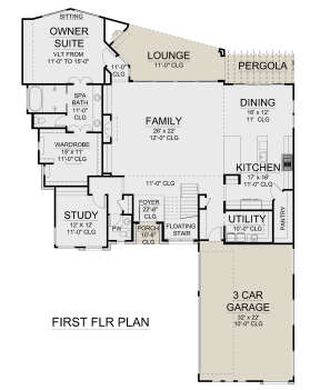 Contemporary Plan - 4,300 Square Feet, 4 Bedrooms, 4 Bathrooms | Floor ...