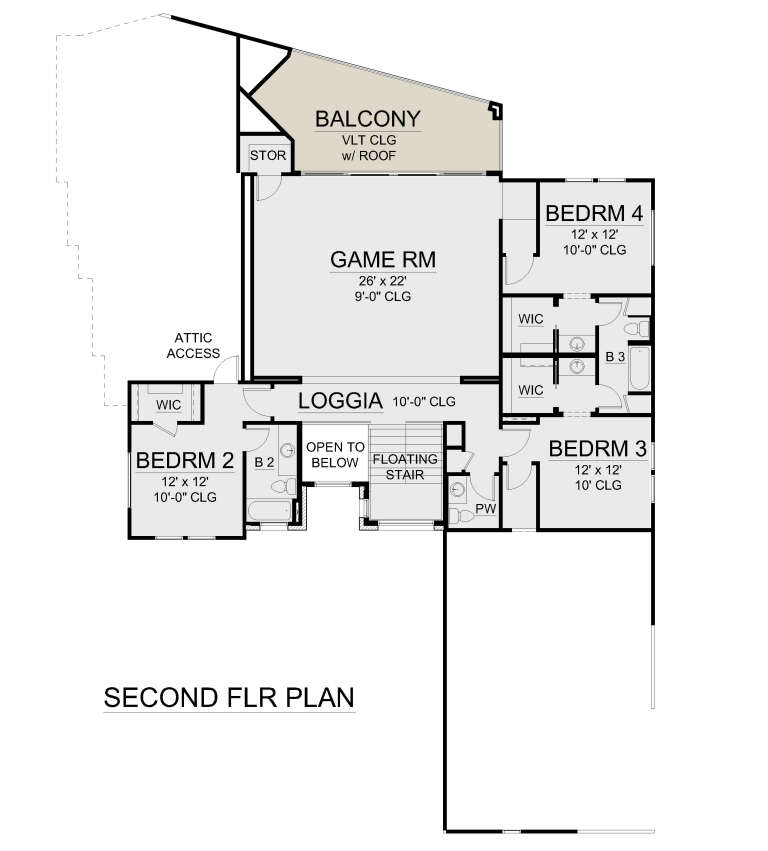 Contemporary Plan - 4,300 Square Feet, 4 Bedrooms, 4 Bathrooms | Floor ...