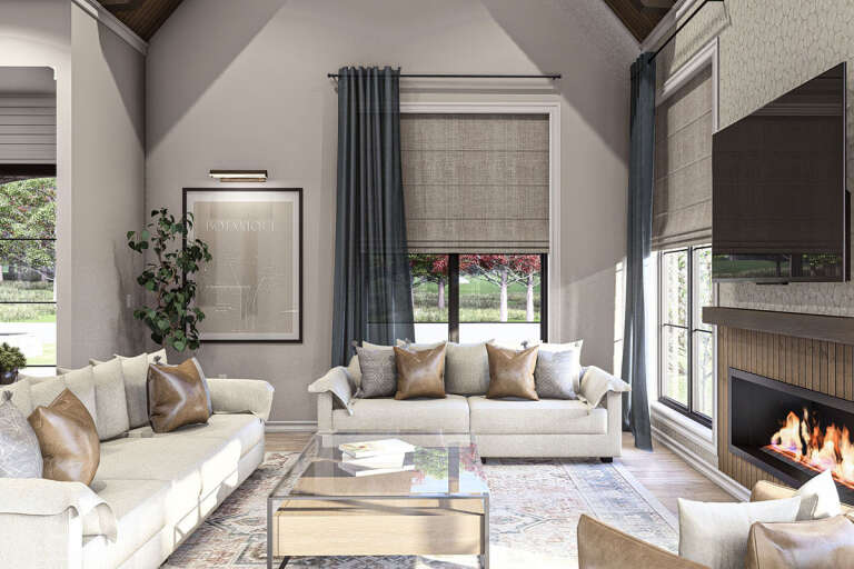 Modern Transitional Plan - 2,508 Square Feet, 3 Bedrooms, 2.5 Bathrooms | Floor Plan #963-00887 ...