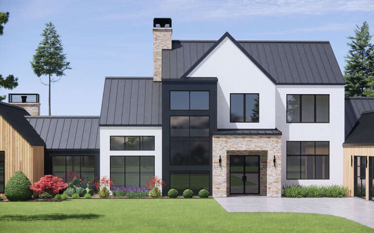 Modern Transitional Plan - 4,282 Square Feet, 4 Bedrooms, 4.5 Bathrooms ...