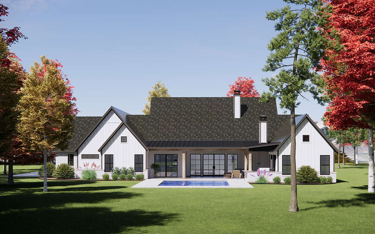 Modern Farmhouse Plan - 3,563 Square Feet, 4 Bedrooms, 4.5 Bathrooms | Floor Plan #7983-00040 ...