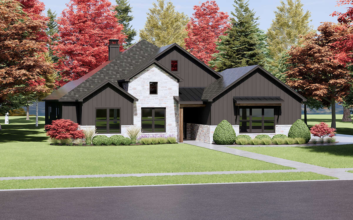 Modern Transitional Plan - 2,345 Square Feet, 4 Bedrooms, 3 Bathrooms ...