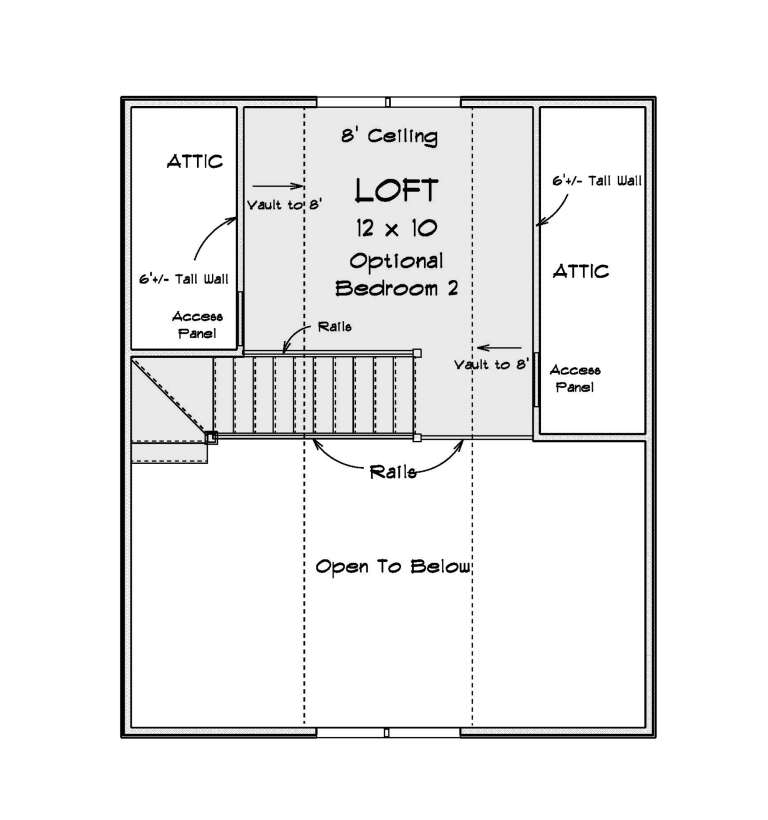 Cottage Plan - 730 Square Feet, 1-2 Bedrooms, 1 Bathroom | Floor Plan ...