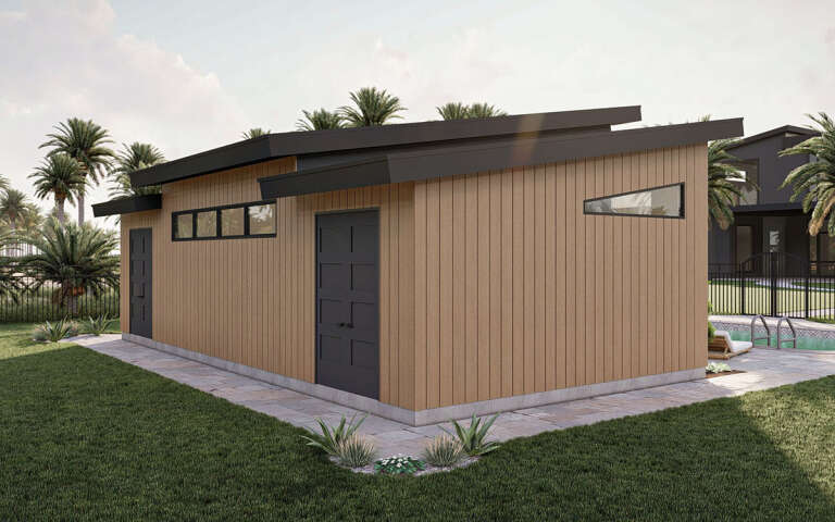 Modern Pool House Plan - 792 Square Feet, 1 Bathroom | Floor Plan #963 ...