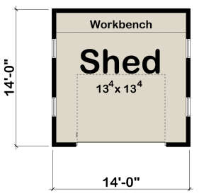 Traditional Workshop Plan - 196 Square Feet | Floor Plan #963-00921 ...
