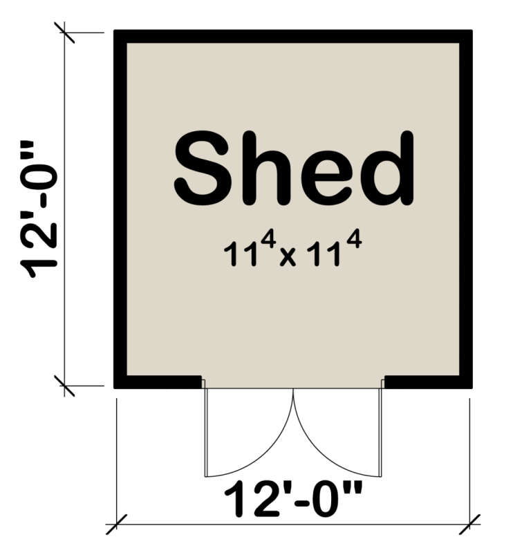Traditional Shed Plan - 144 Square Feet | Floor Plan #963-00928 ...