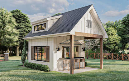 Modern Farmhouse Plan: 390 Square Feet - 963-00930