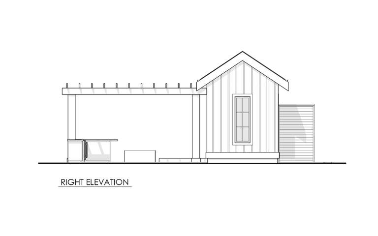 Modern Farmhouse Pool House Plan - 104 Square Feet | Floor Plan #8937 ...