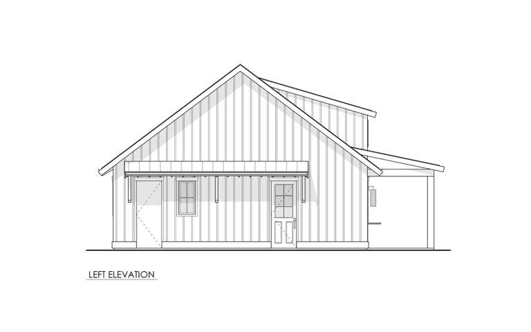 Modern Farmhouse Pool House Plan - 1,050 Square Feet, 2 Bedrooms, 1 ...