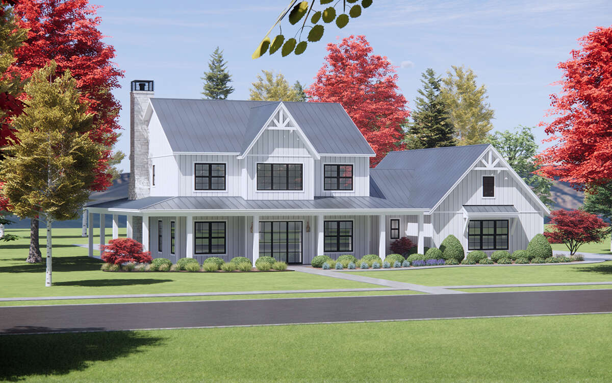 Modern Farmhouse Plan - 3,547 Square Feet, 4 Bedrooms, 3.5 Bathrooms ...