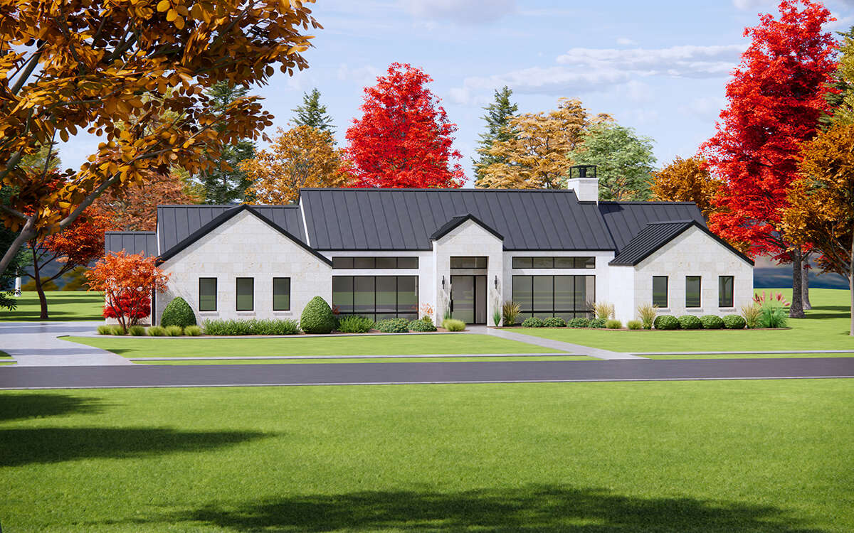 Modern Transitional Plan - 3,081 Square Feet, 4 Bedrooms, 4.5 Bathrooms ...