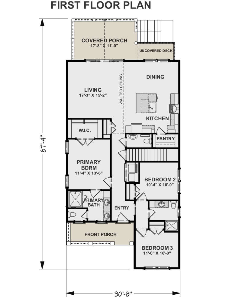 Coastal Plan - 1,496 Square Feet, 3 Bedrooms, 2.5 Bathrooms | Floor ...