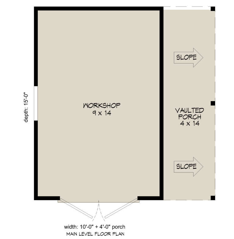 Country Workshop Plan - 150 Square Feet | Floor Plan #940-01025 ...