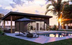 Modern Pool House Plan - 345 Square Feet, 1 Bathroom | Floor Plan #963 ...