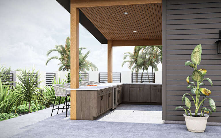 Modern Pool House Plan - 345 Square Feet, 1 Bathroom | Floor Plan #963 ...