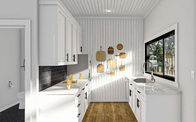 Craftsman Pool House Plan - 360 Square Feet, 1 Bathroom | Floor Plan ...