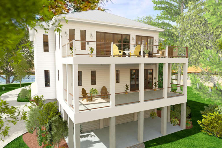 Coastal Plan - 3,450 Square Feet, 4 Bedrooms, 3.5 Bathrooms | Floor ...