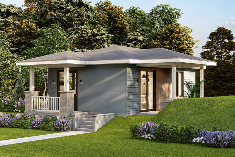 Cottage Plan - 560 Square Feet, 1 Bedroom, 1 Bathroom | Floor Plan #035 ...