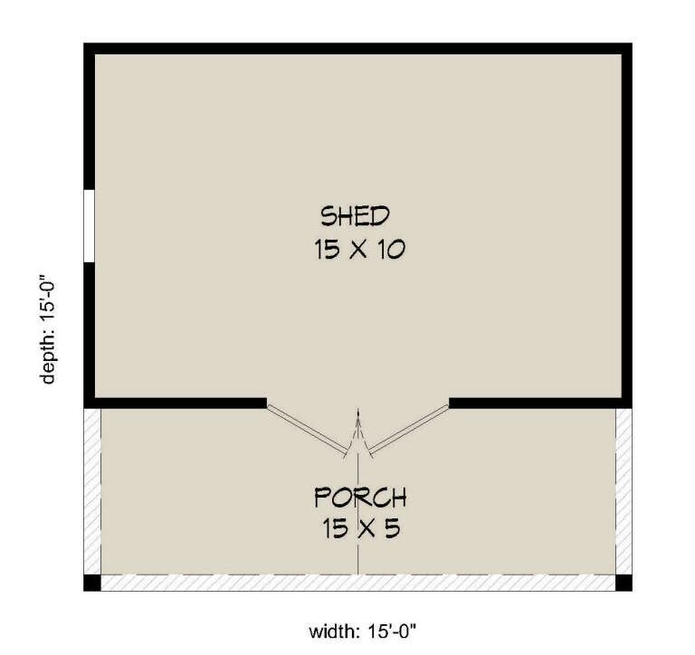 Country Shed Plan - 150 Square Feet | Floor Plan #940-01055 | America's ...