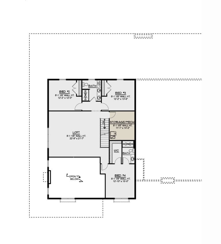 Barn Plan - 4,013 Square Feet, 4 Bedrooms, 4.5 Bathrooms | Floor Plan ...