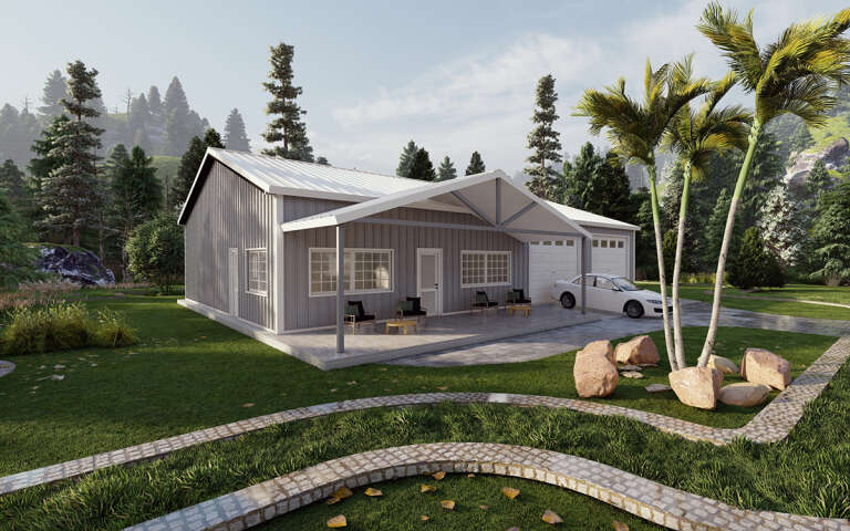 Barn Plan - 1,200 Square Feet, 2 Bedrooms, 2 Bathrooms | Floor Plan ...