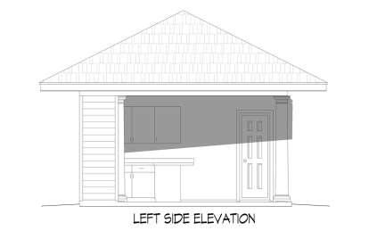 Traditional Pool House Plan - 150 Square Feet, 1 Bathroom | Floor Plan ...