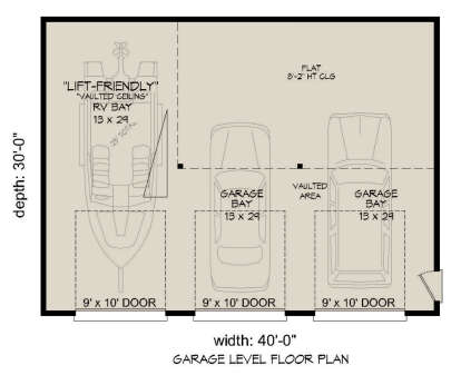 Modern 3 Car Garage Plan - 1,595 Square Feet | Floor Plan #940-01108 ...