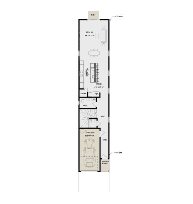 Modern Plan - 1,610 Square Feet, 3 Bedrooms, 2.5 Bathrooms | Floor Plan #9185-00011 | America's ...