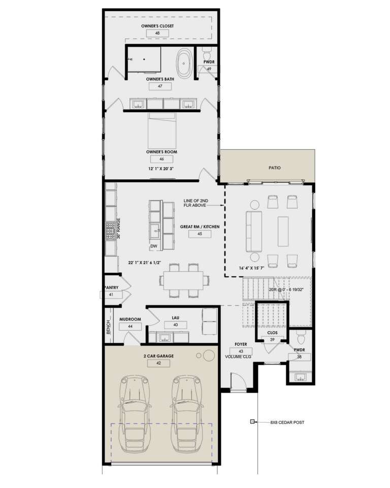 Contemporary Plan - 2,877 Square Feet, 4 Bedrooms, 3.5 Bathrooms | Floor Plan #9185-00015 ...