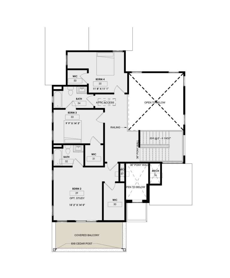 Contemporary Plan - 2,877 Square Feet, 4 Bedrooms, 3.5 Bathrooms | Floor Plan #9185-00015 ...