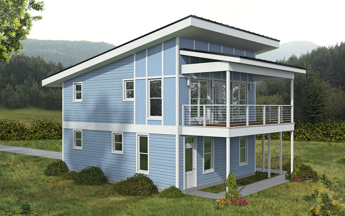 Modern Plan - 1,076 Square Feet, 2 Bedrooms, 2 Bathrooms | Floor Plan ...