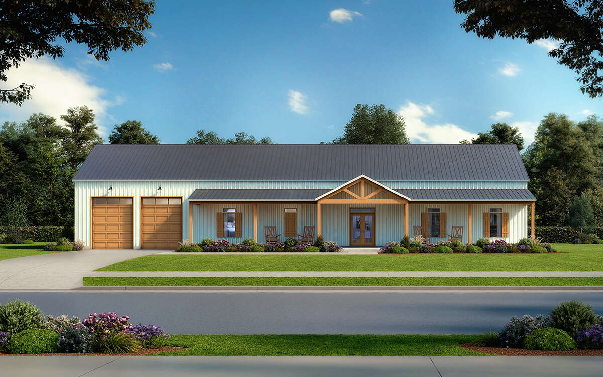 Barndominium Plan - 3,210 Square Feet, 5 Bedrooms, 4 Bathrooms | Floor ...