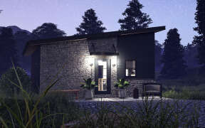 Contemporary Plan - 574 Square Feet, 1 Bedroom, 1 Bathroom | Floor Plan ...