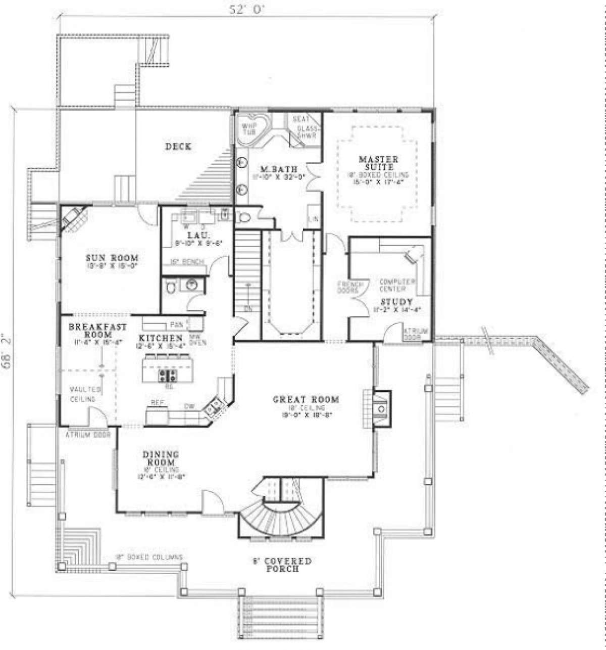 Center Atrium House Plans
