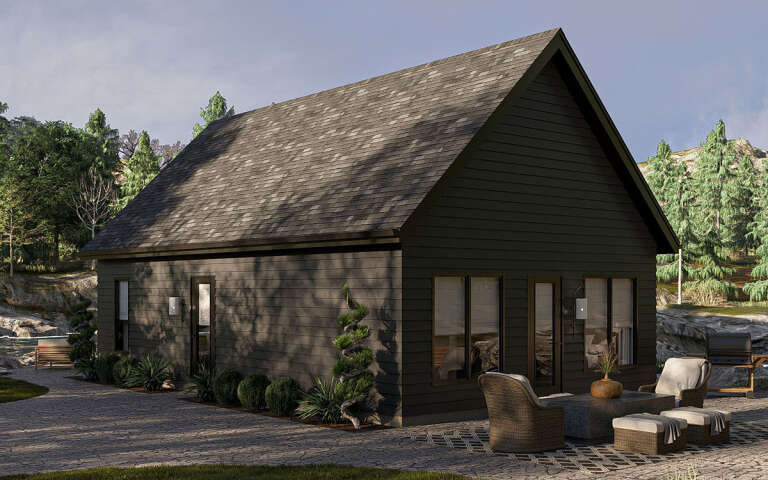 Modern Plan - 654 Square Feet, 1 Bedroom, 1 Bathroom | Floor Plan #963 ...