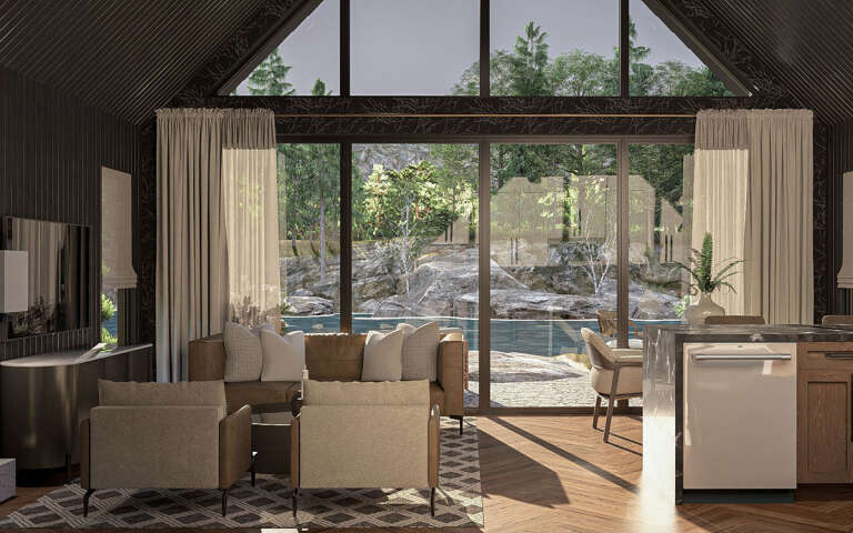 Modern Plan - 654 Square Feet, 1 Bedroom, 1 Bathroom | Floor Plan #963 ...