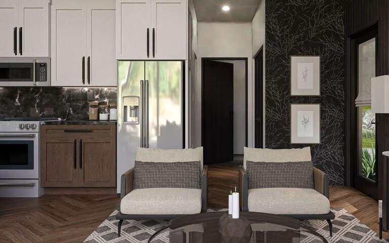 Modern Plan - 654 Square Feet, 1 Bedroom, 1 Bathroom | Floor Plan #963 ...