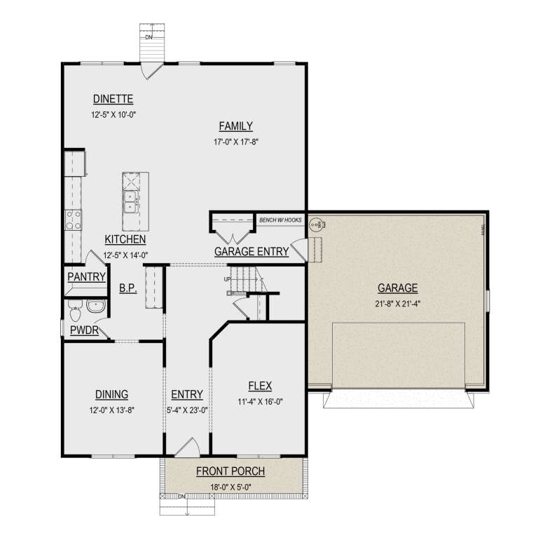 Traditional Plan - 3,336 Square Feet, 5 Bedrooms, 3.5 Bathrooms | Floor ...