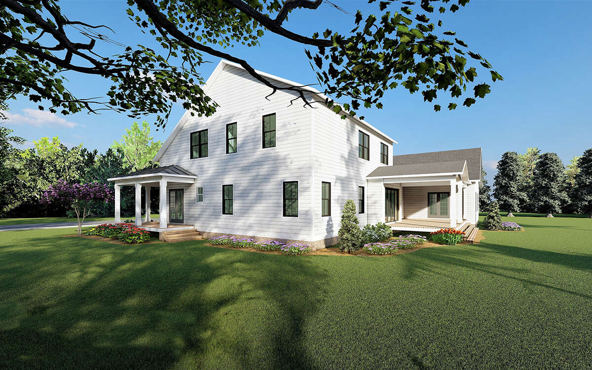 Modern Farmhouse Plan - 3,732 Square Feet, 4 Bedrooms, 2.5 Bathrooms | Floor Plan #6261-00026 ...