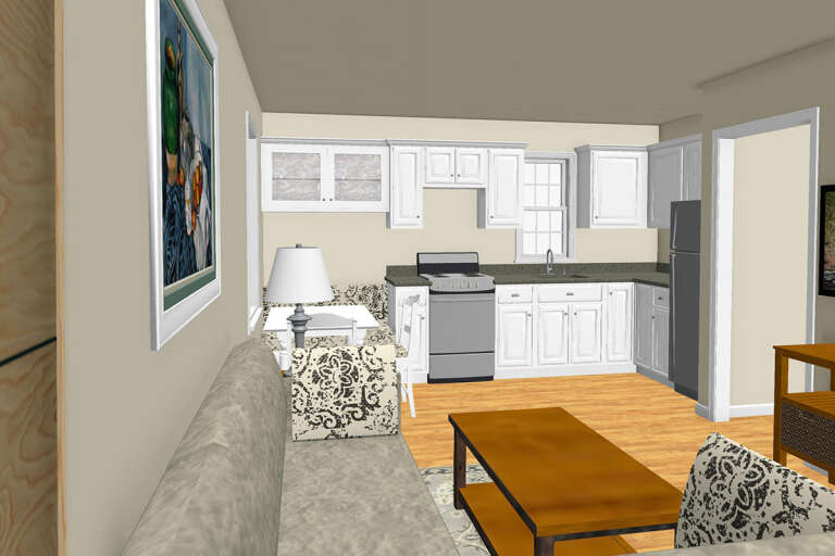 Cottage Plan - 450 Square Feet, 1 Bedroom, 1 Bathroom | Floor Plan ...