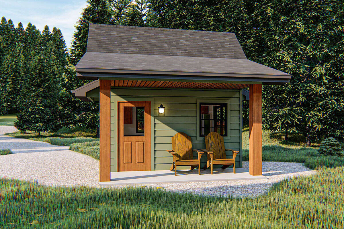 Cabin Plan - 168 Square Feet | Floor Plan #963-01033 | America's Best ...