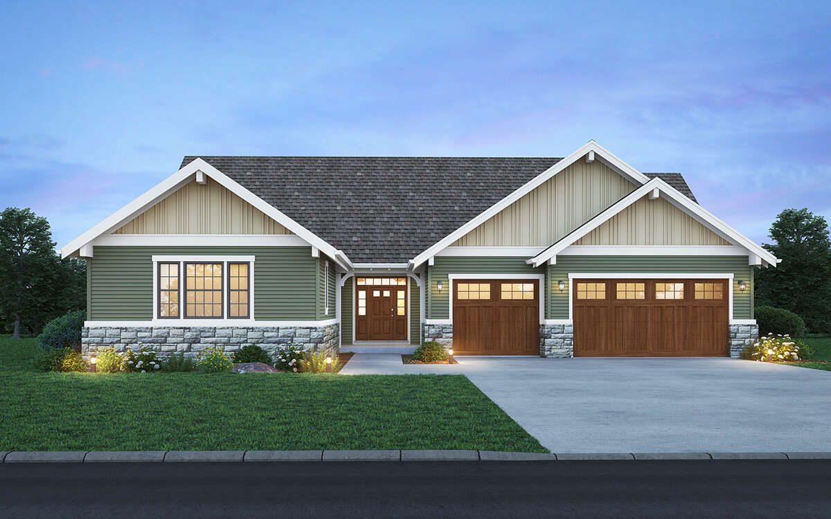 Craftsman Plan - 2,745 Square Feet, 3 Bedrooms, 3.5 Bathrooms | Floor ...