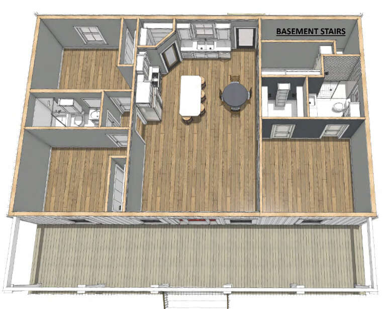 Modern Farmhouse Plan - 1,416 Square Feet, 3 Bedrooms, 2 Bathrooms ...