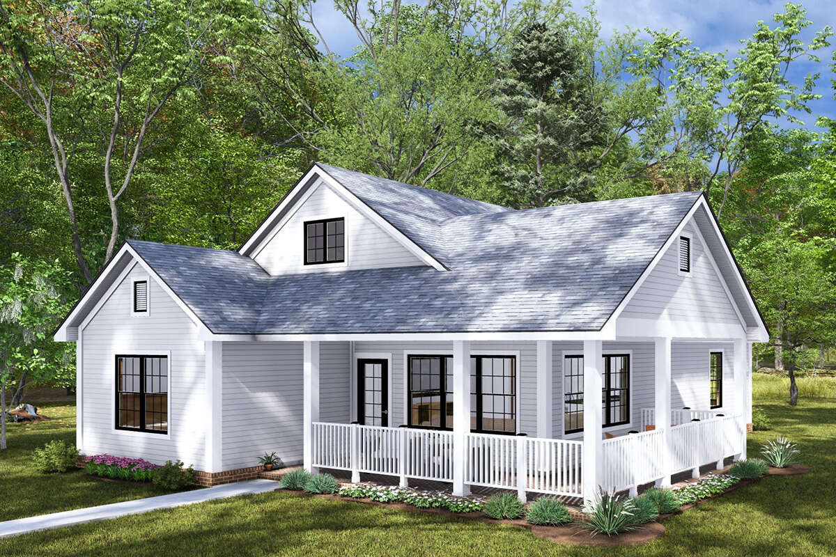Country Plan - 1,195 Square Feet, 2 Bedrooms, 2 Bathrooms | Floor Plan ...