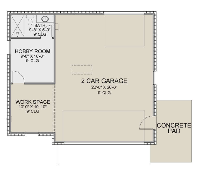 Craftsman Plan: 165 Square Feet, 1 Bathroom - 677-00037