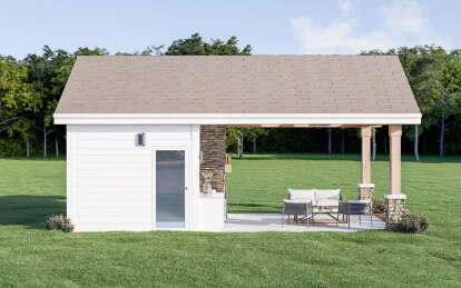 Modern Farmhouse Gazebo Plan - 138 Square Feet, 1 Bathroom | Floor Plan ...