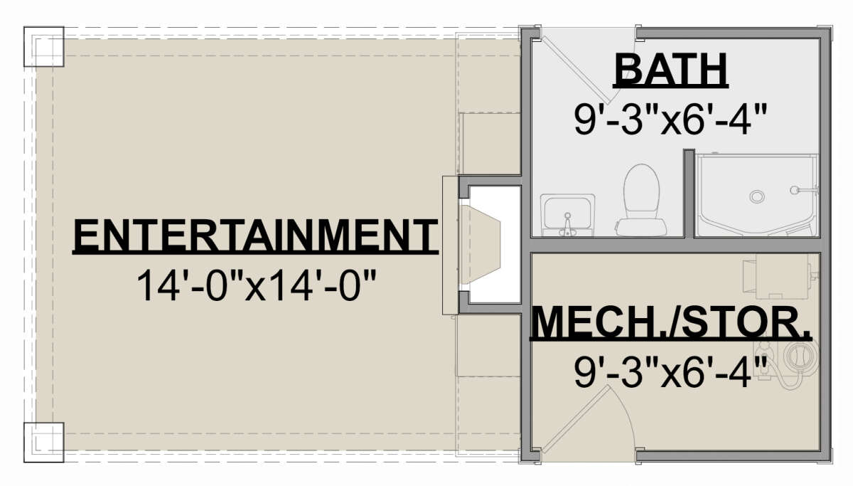 Modern Farmhouse Gazebo Plan - 138 Square Feet, 1 Bathroom | Floor Plan ...