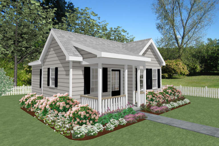 Cottage Plan - 495 Square Feet, 1 Bedroom, 1 Bathroom | Floor Plan ...